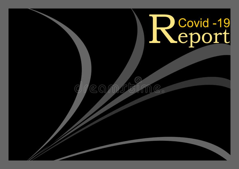 Covid-19 Report Grey Cover Graphics Size A3 Stock Illustration ...