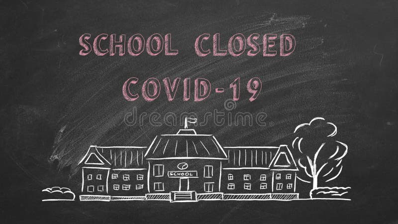School Closed. Animated Chalkboard Illustration. Stock Video - Video of ...