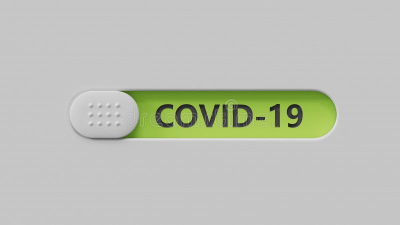 Covid-19.slide Switch Spelling.Flat Lay View from Above on Green ...