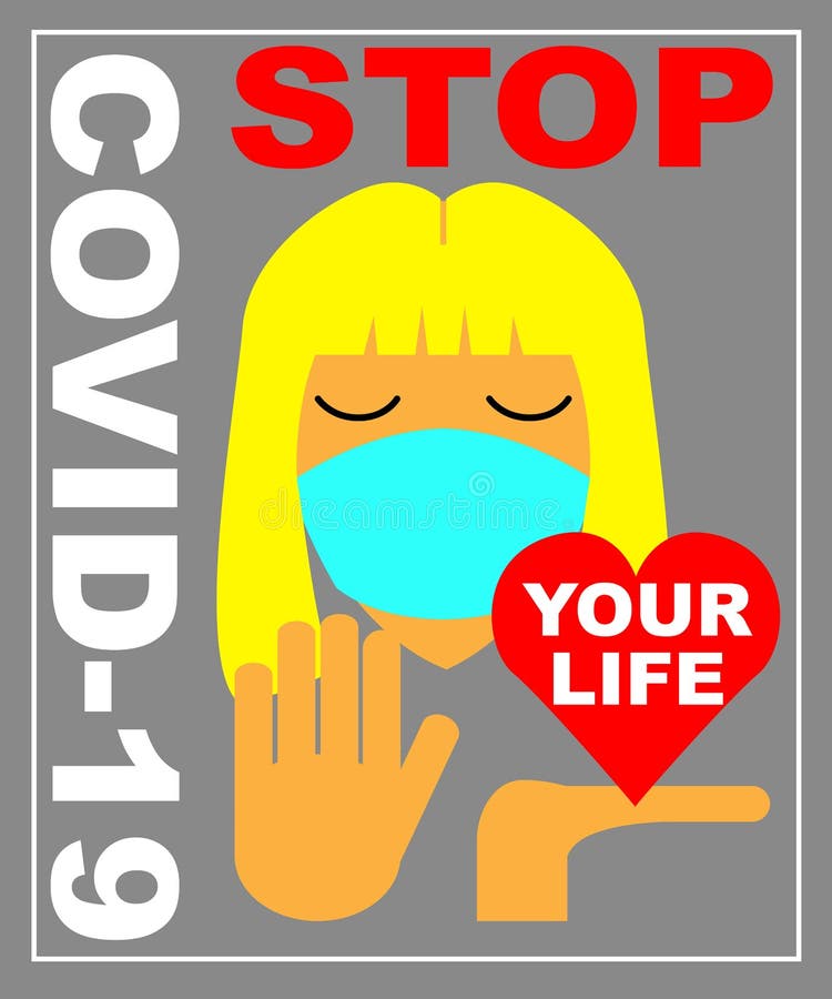 Covid19 stop stock vector. Illustration of danger, covid19 - 184850234