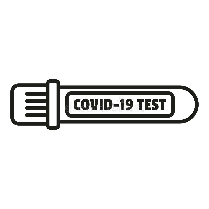 Covid19 Test Icon Outline Vector. Corona Lab Stock Vector ...