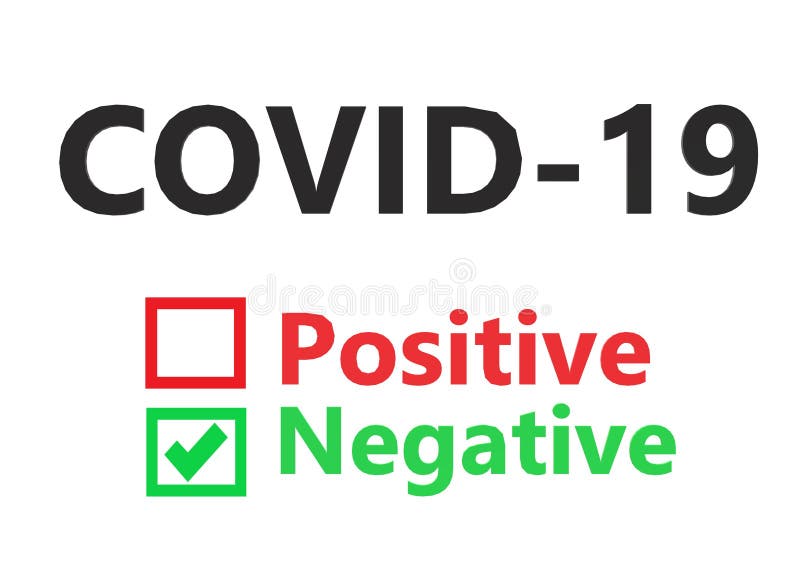 A COVID-19 Test Result Indicating that it is a Green Negative Against a ...