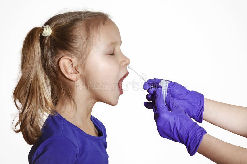 Covid 19 Testing in Child stock image. Image of background - 301901371