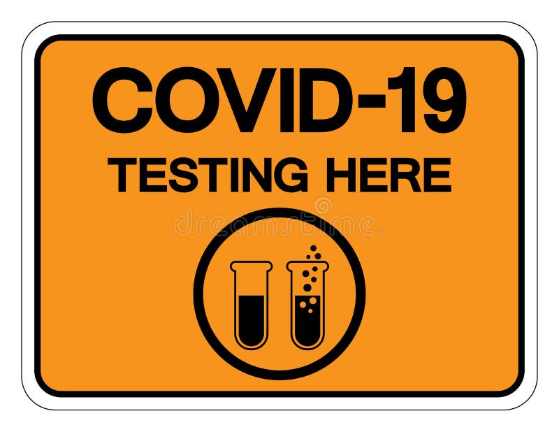 COVID-19 Testing Please Wait in Your Car Symbol Sign, Vector ...