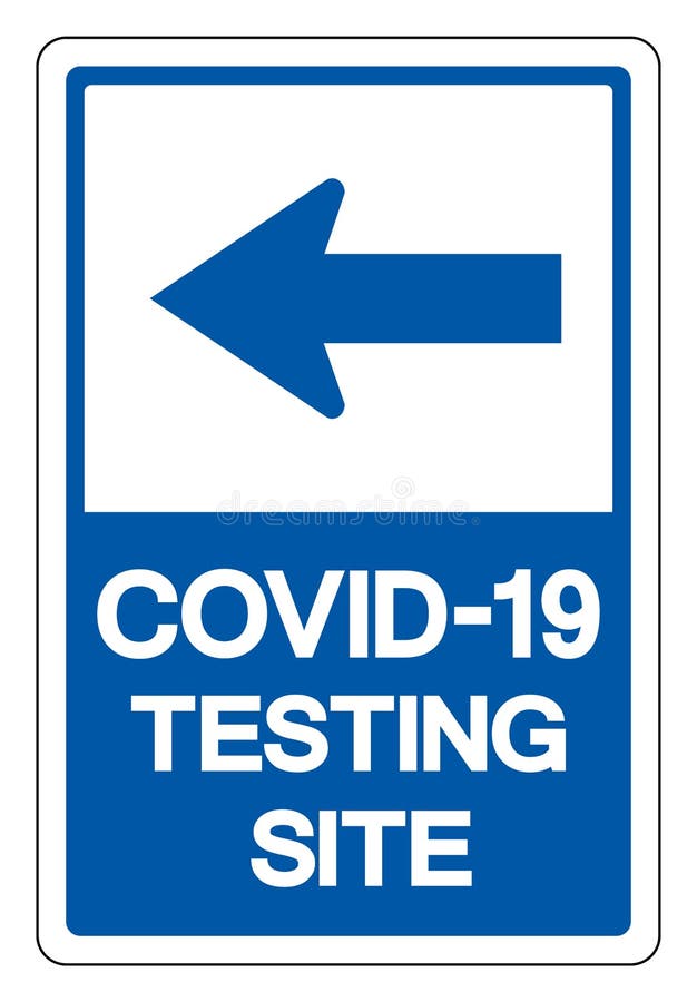 COVID-19 Testing Site Symbol Sign, Vector Illustration, Isolate on ...