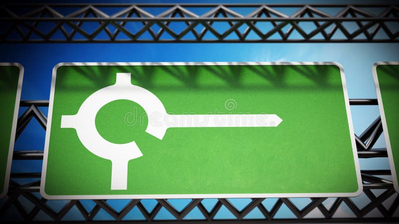 Covid-19 Vaccination on the Next Exit Roa Sign. 3D Illustration Stock ...