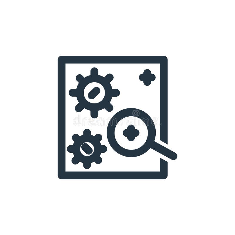 Covid Vector Icon Isolated on White Background. Outline, Thin Line ...