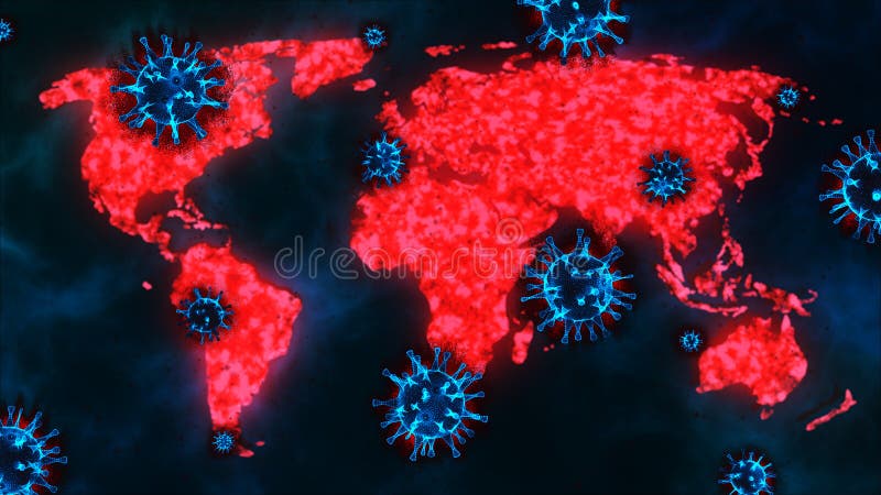 Covid-19 Virus or Coronavirus Spreading Across World Map Pandemic Stock ...