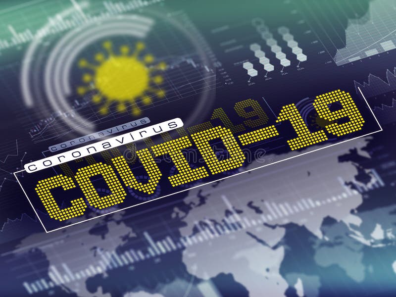 COVID-19 virus research stock illustration. Illustration of biochemical ...