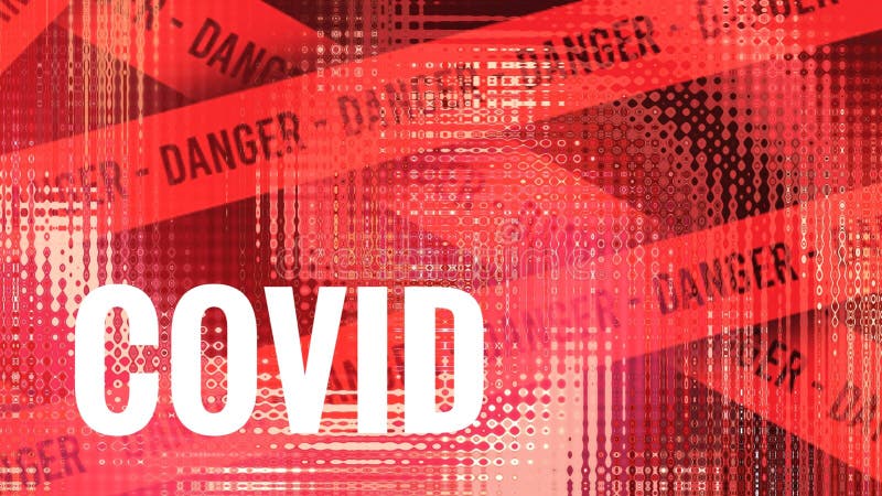 Covid Warning Health Illustration Header Stock Photo - Image of covid ...