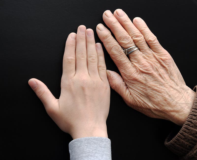 Elderly Woman`s Hand with a Ring on Her Finger, Old Woman`s Hand and ...