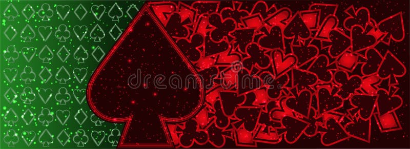 Casino Poker Spades Banner, Vector Stock Vector - Illustration of game ...