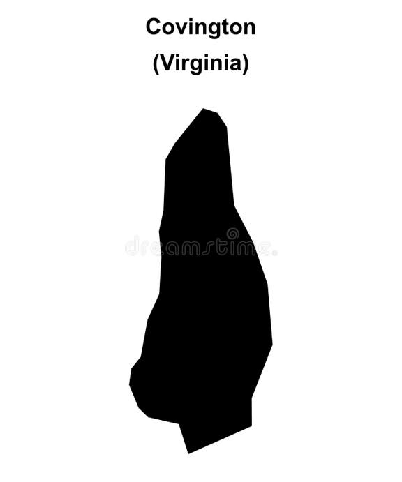 Covington outline map stock vector. Illustration of empty - 361871071