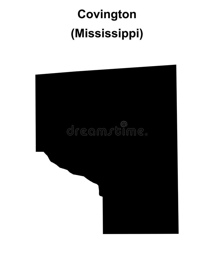 Covington outline map stock vector. Illustration of region - 361719827