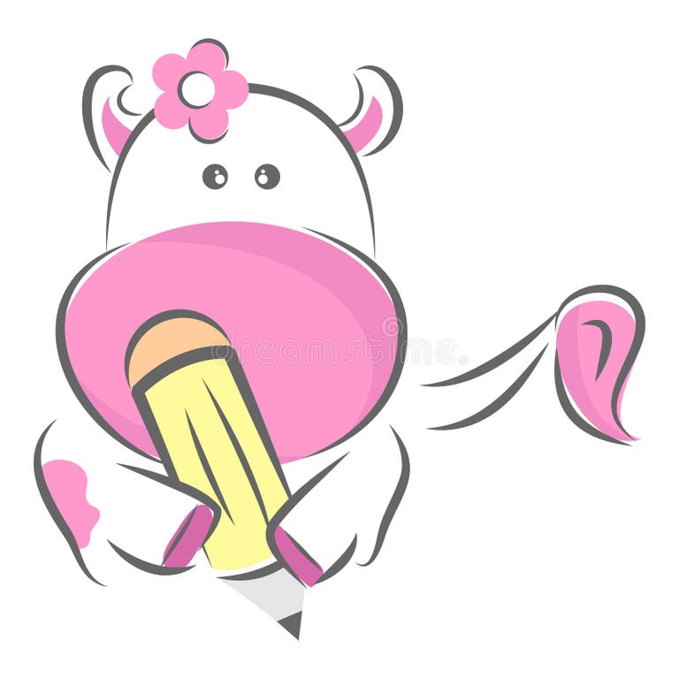 The cow stock vector. Illustration of signature, hold - 16294678