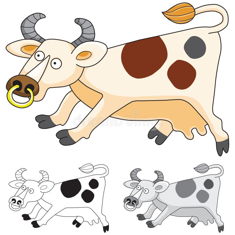Vector Group of a Cow Head Design on White Background. Farm Stock ...
