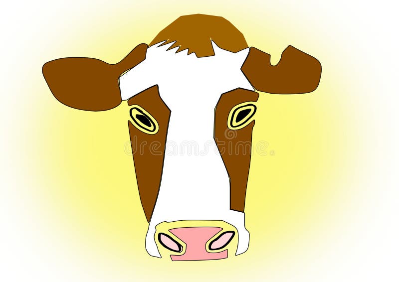 Cow Abstract Icon/Logo Deign Composition Stock Illustration ...