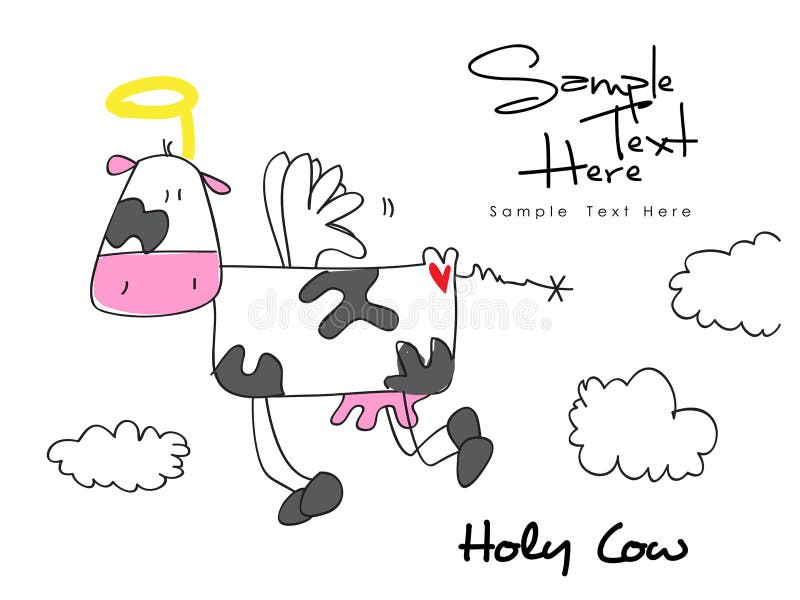 Cartoon Holy Cow Love stock vector. Illustration of graphic - 47054870