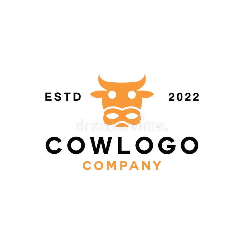 Cow Animal Logo Vector Design Graphic for Farm Stock Vector ...