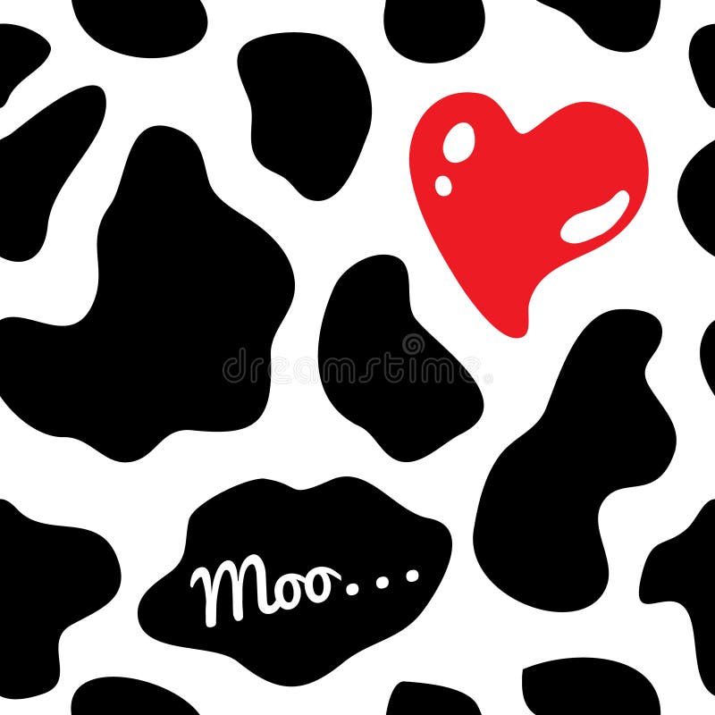 Cow Background Seamless Vector Illustration Stock Vector - Illustration ...