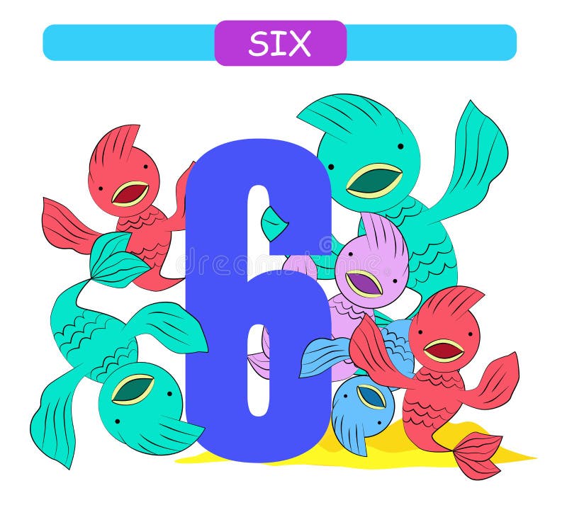 Six. Collection Number for Kindergarten and Preschool. Learn Number 6 ...
