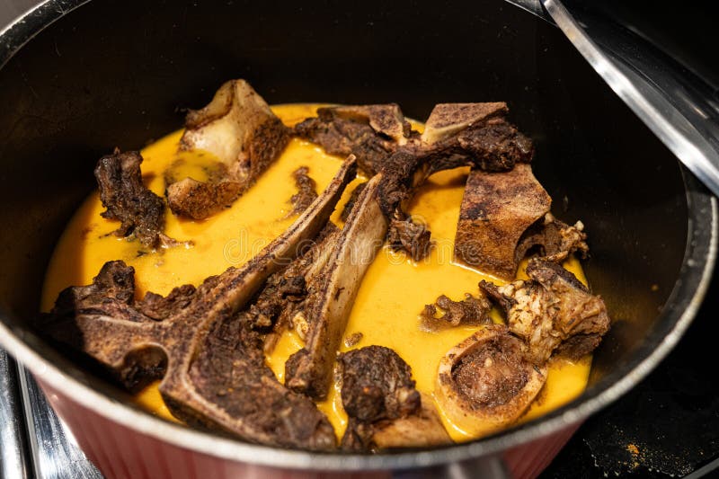 Cow Bones To Make Beef Stock with Stock Photo - Image of bone, butcher ...