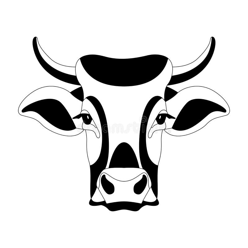 Front Bull Cow Face Stock Illustrations – 388 Front Bull Cow Face Stock ...