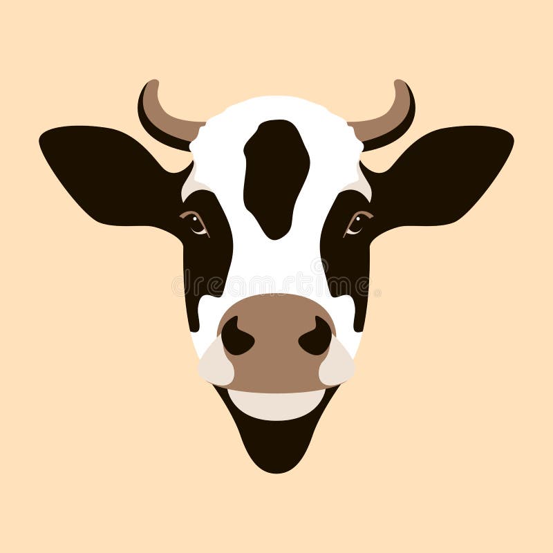 Dairy Cow Face Clip Art