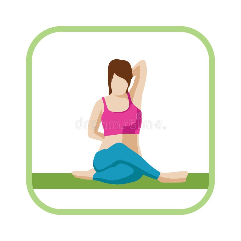 Cow Faced Pose. Vector Illustration Decorative Design Stock Vector ...