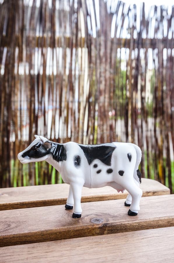 Cow figure stock photo. Image of wood, mammal, table - 79232374