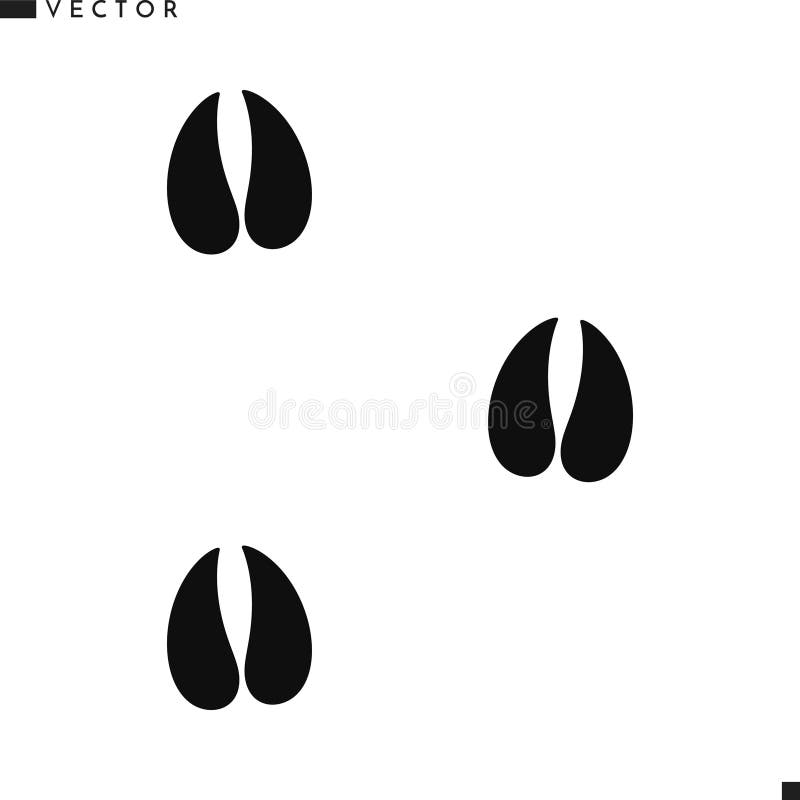 Cow Footprints. Farm Animal Track Stock Vector - Illustration of ...
