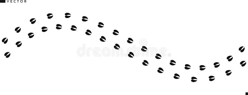 Cow Footprints Vector. Animal Footprints. Vector Illustration (EPS ...