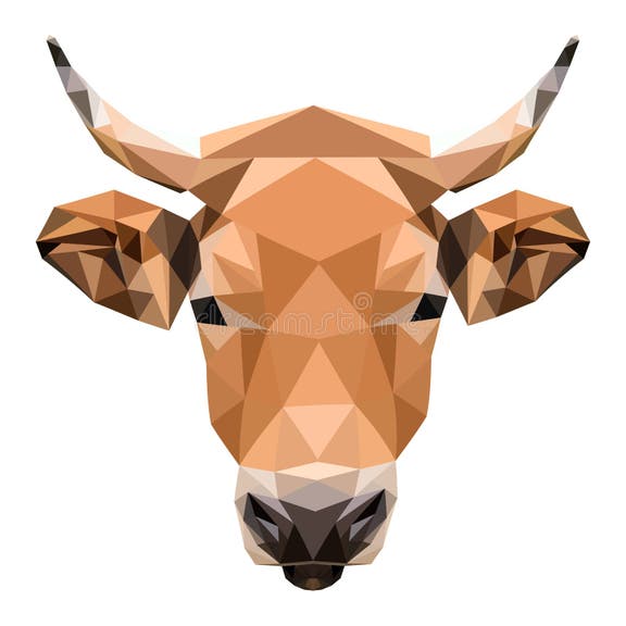 Cow Geometric Vector, Low Poly Illustration Stock Vector - Illustration ...