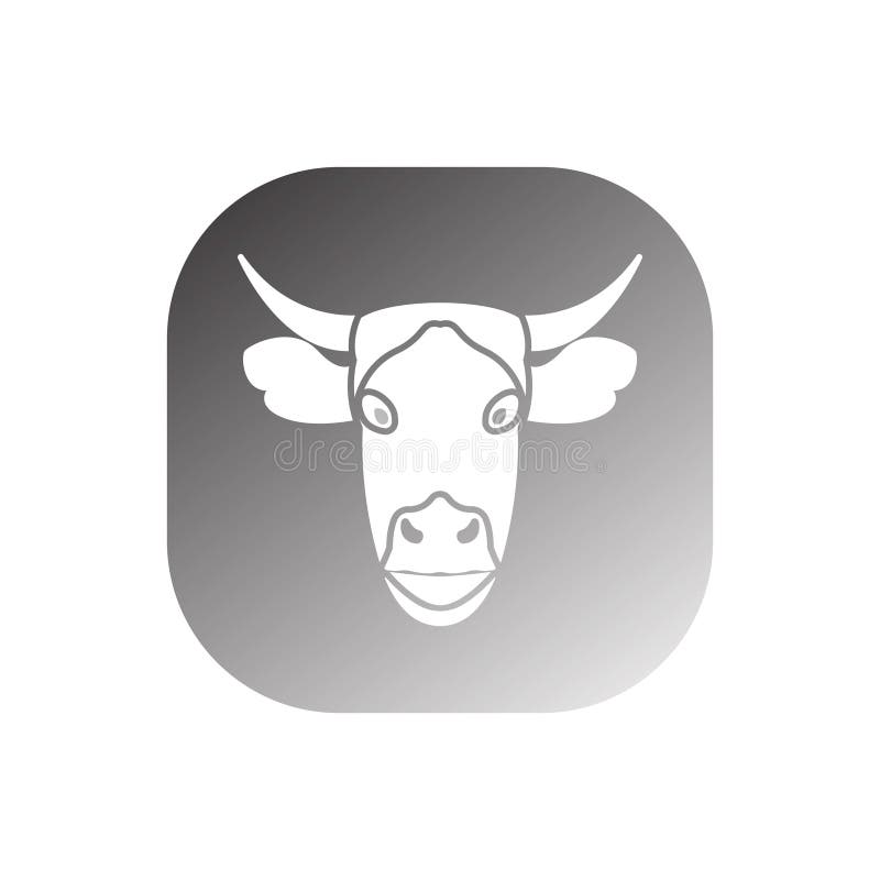 Cow head icon vector stock vector. Illustration of farmland - 309147670
