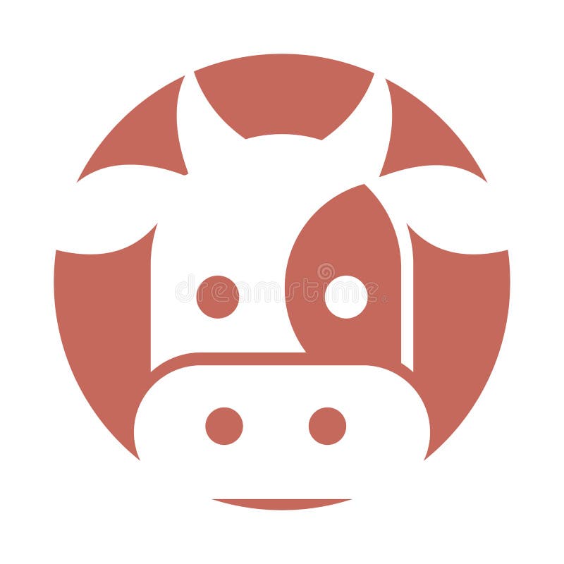 Cow head isolated icon stock vector. Illustration of horn - 95489039