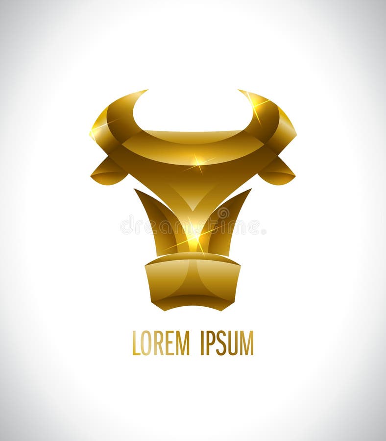 Gold Cow Logo Graphic Design