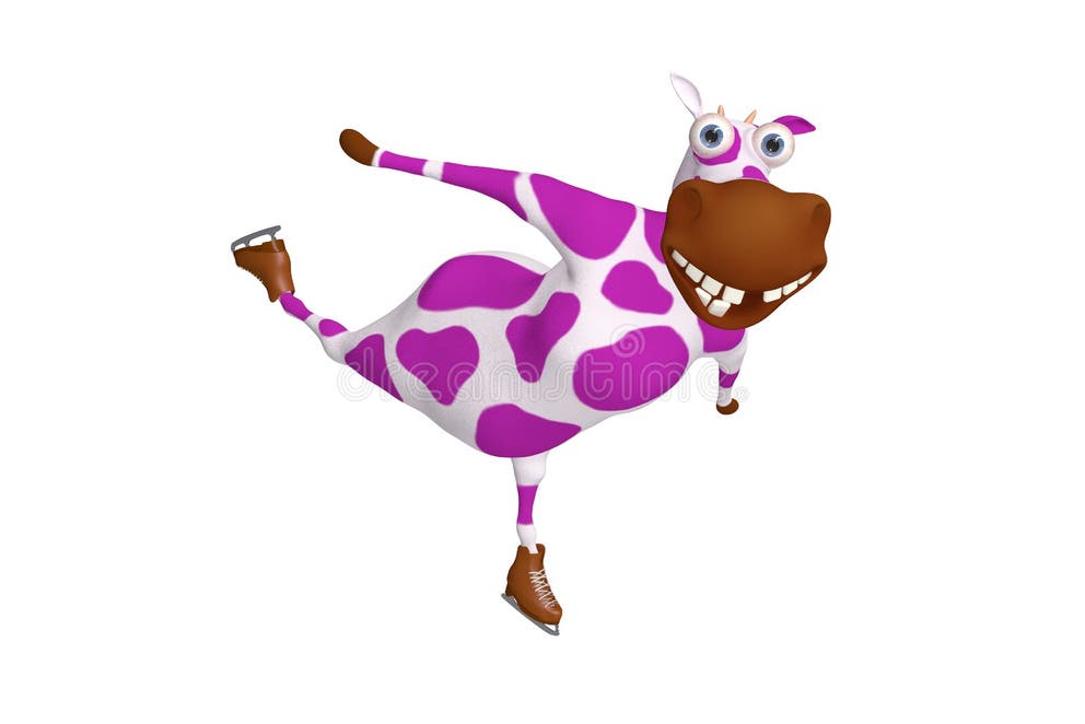 Cow on ice stock illustration. Illustration of vertebrate - 35743945