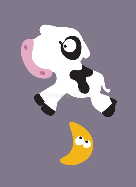 Cow Jumps Over Moon Stock Illustrations – 7 Cow Jumps Over Moon Stock ...