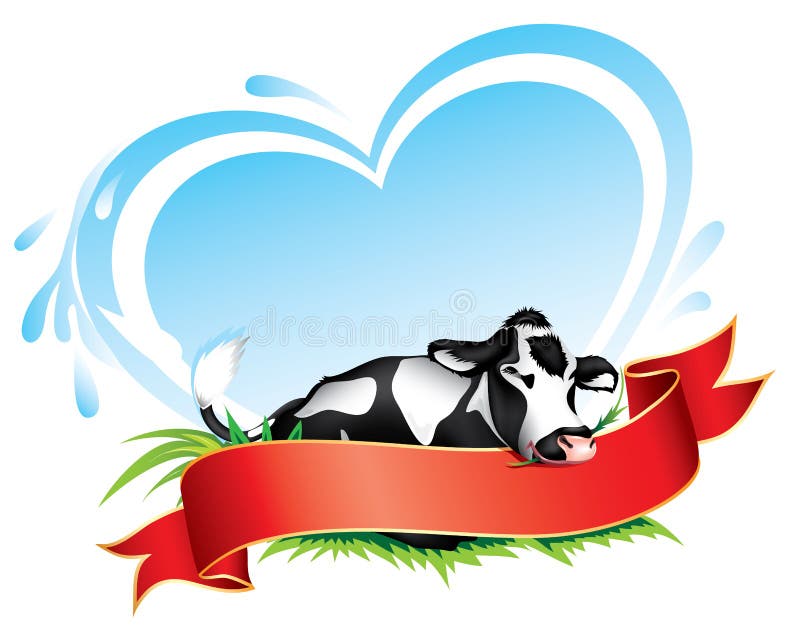Cow label stock vector. Illustration of green, award - 13778757