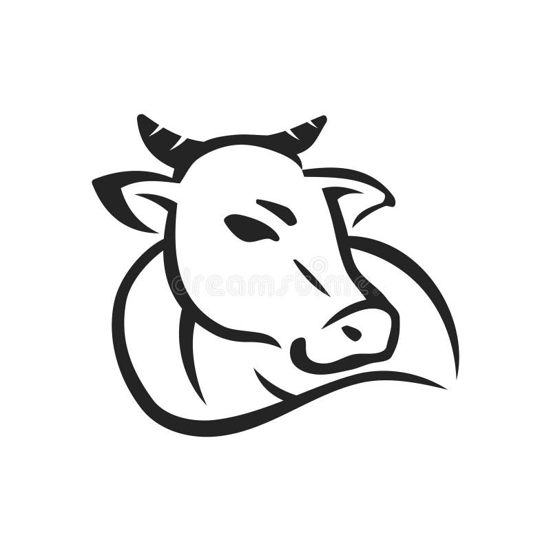 Cow Logo Template Isolated. Brand Identity. Icon Abstract Vector ...