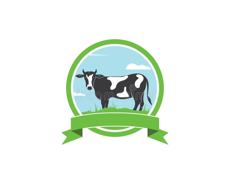 Cow Logo Vector Illustration Template Stock Vector - Illustration of ...