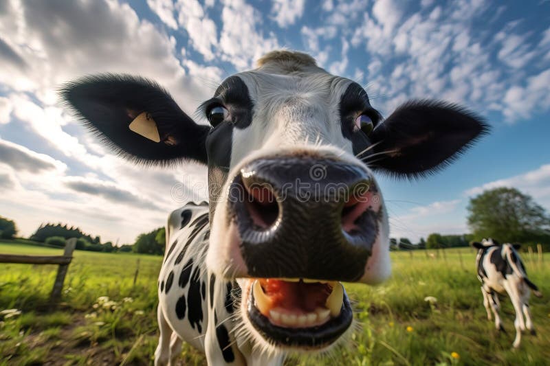 Cow Looking at the Camera. Generative Ai Image. Stock Illustration ...