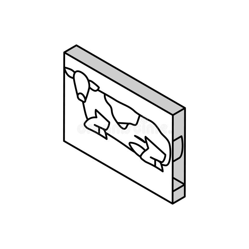 Cow Lying Down Isometric Icon Vector Illustration Stock Vector ...