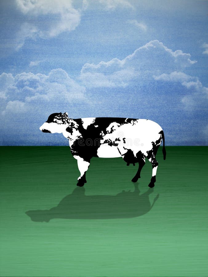 Cow map stock illustration. Illustration of mammal, artwork - 2088755