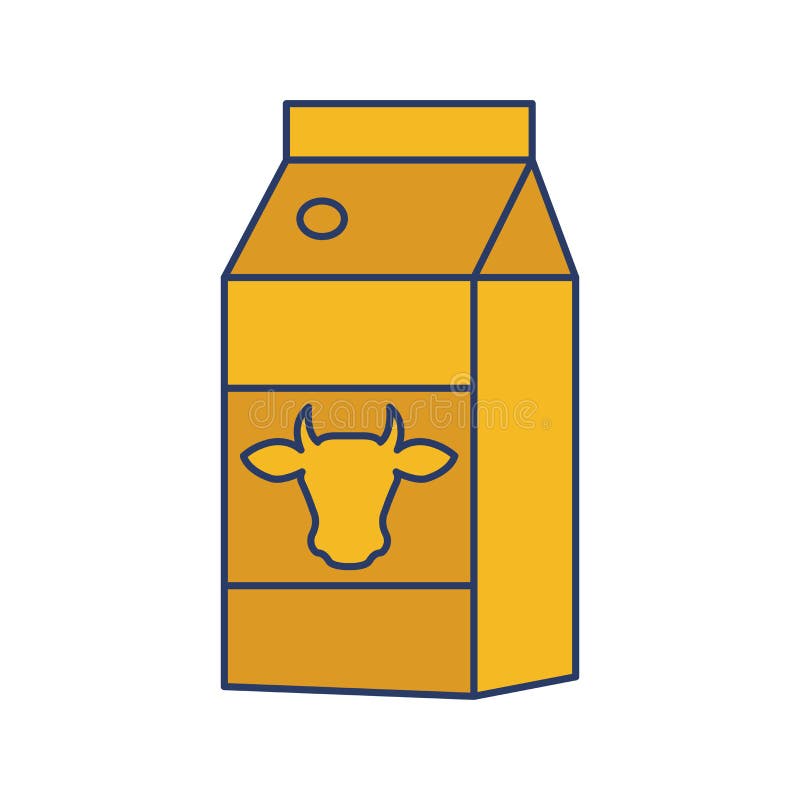 Cow milk packet dairy icon stock vector. Illustration of drink - 250572692
