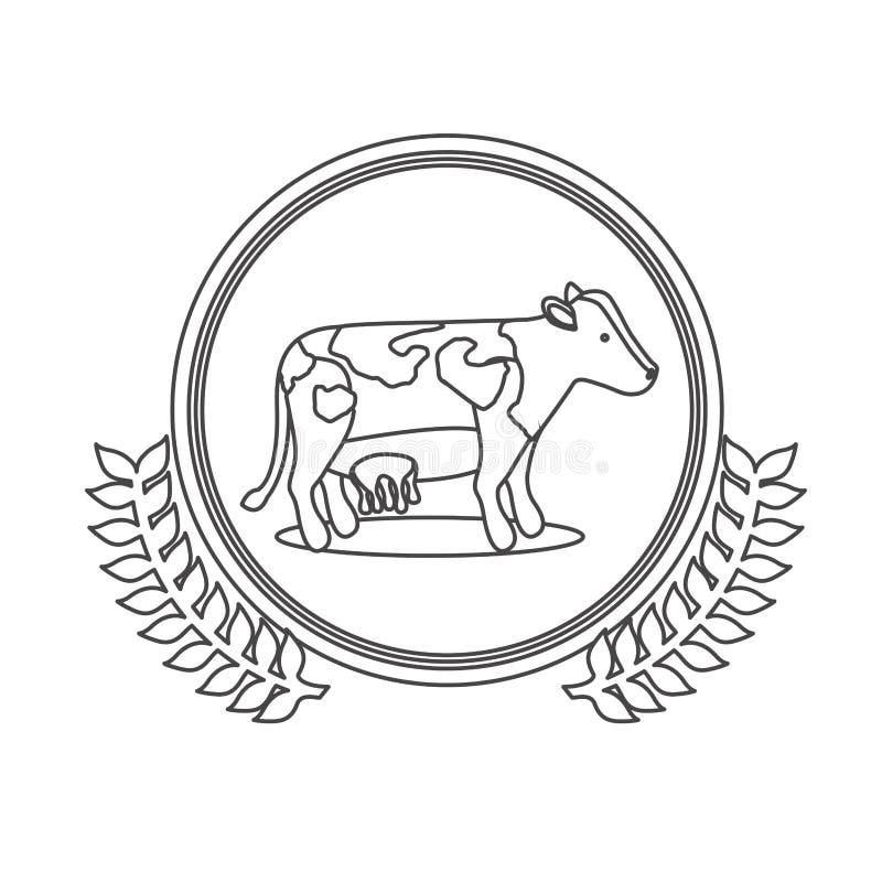 Cow milk symbol stock illustration. Illustration of natural - 85545441