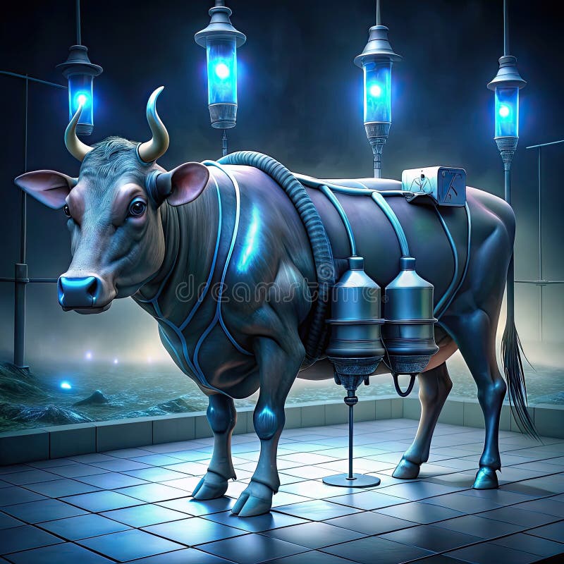 Cow milking machine stock photo. Image of intelligence - 325573228