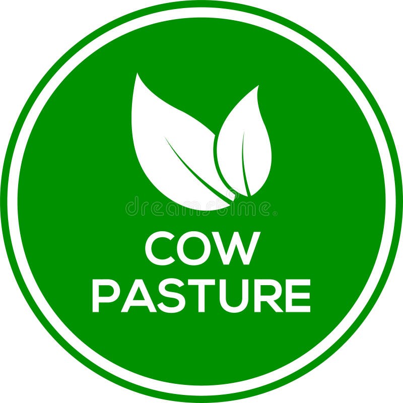 Cow Pasture Leaf Vector Logo or Icon, Green Cow Leaf Logo Stock Vector ...