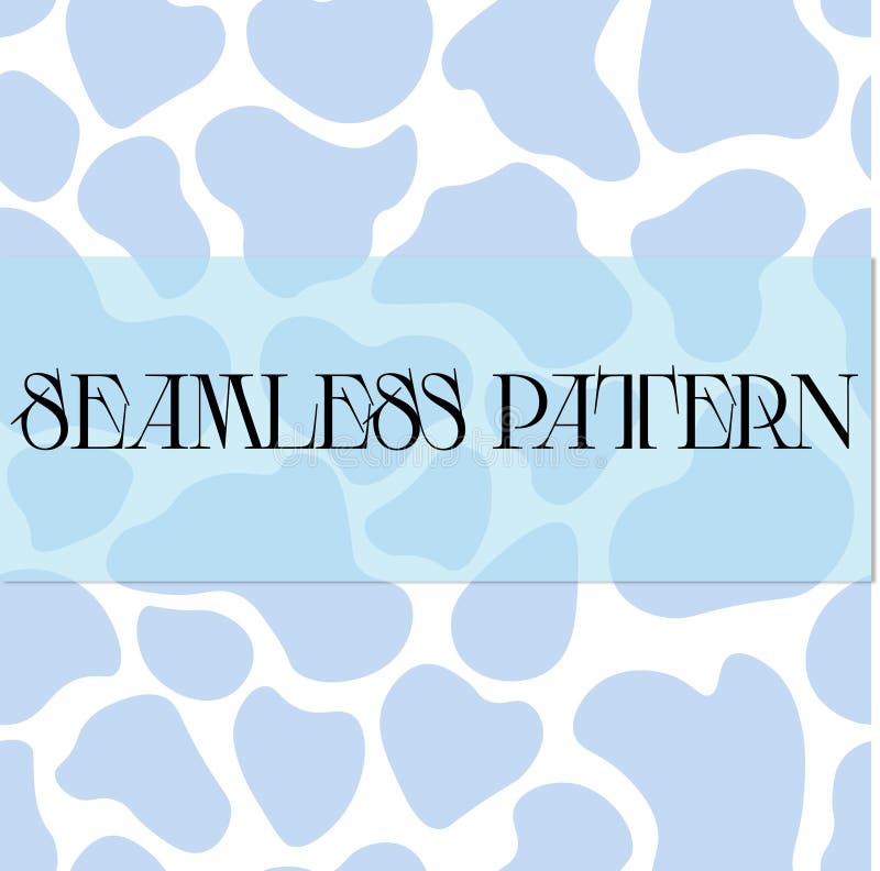 COW Seamless PATTERN Blue Set Collection Animalistic Animal Cows Pet ...