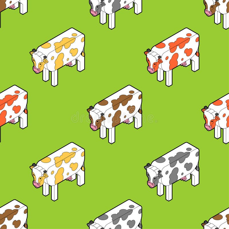 Cow Pattern Seamless. Cows Background Stock Vector - Illustration of ...
